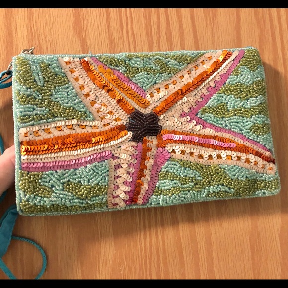 Bags | Pretty Sequence Crossbody Or Wrist Purse | Poshmark